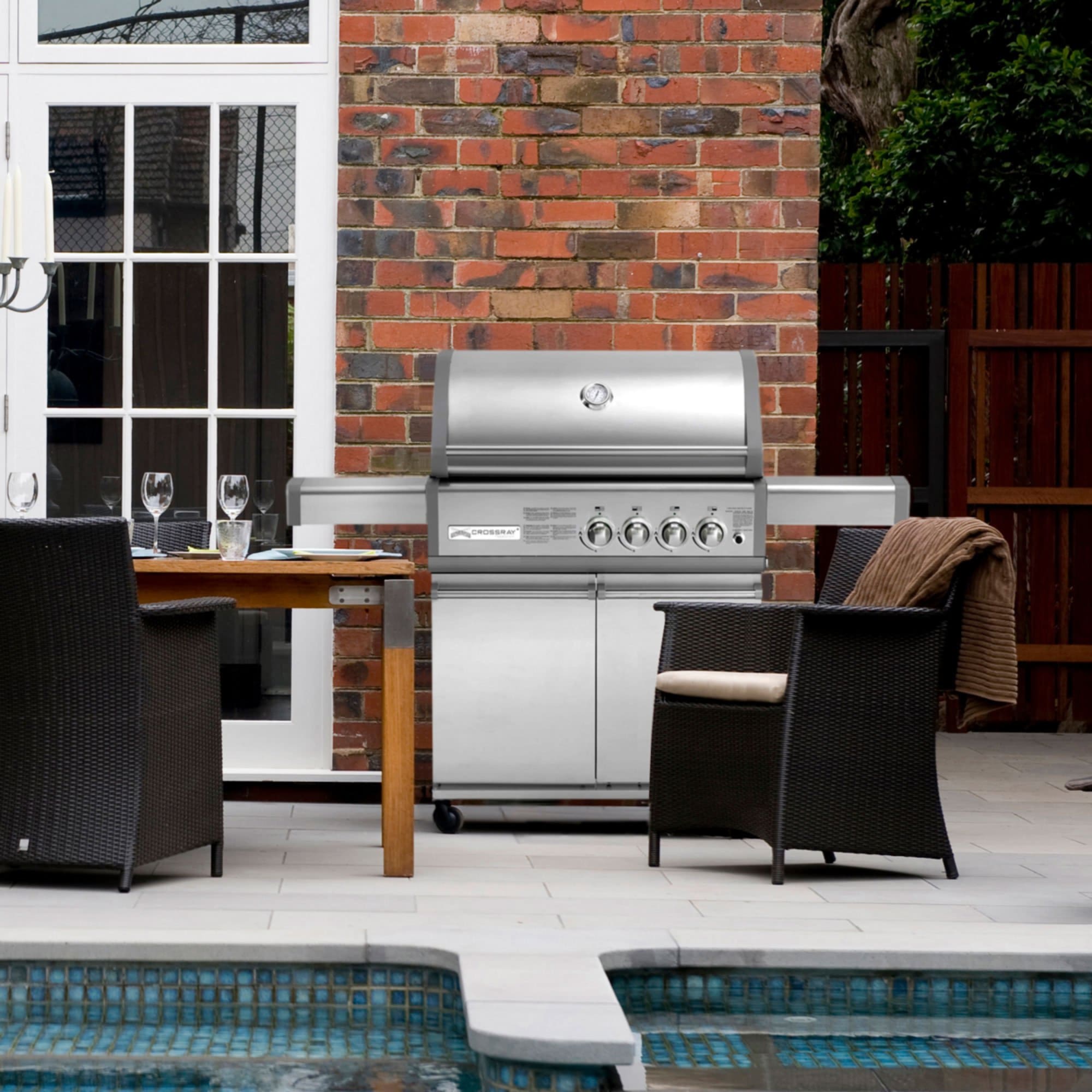 Crossray Trolley BBQ with 4 Infrared Burners | Kitchen Warehouse™